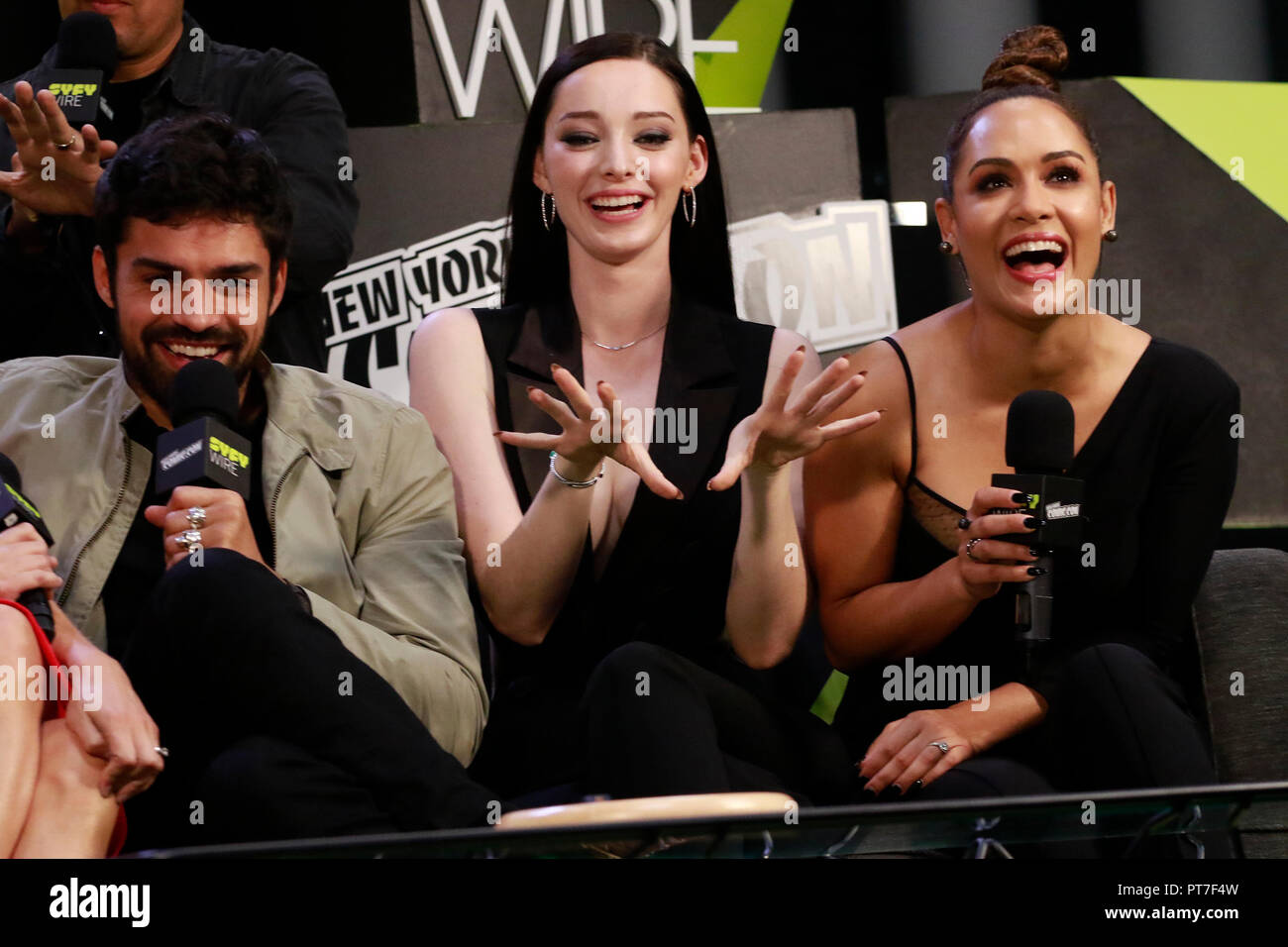 New York, NY, USA. 7th Oct, 2018. Sean Teale, Emma Dumont and Grace ...