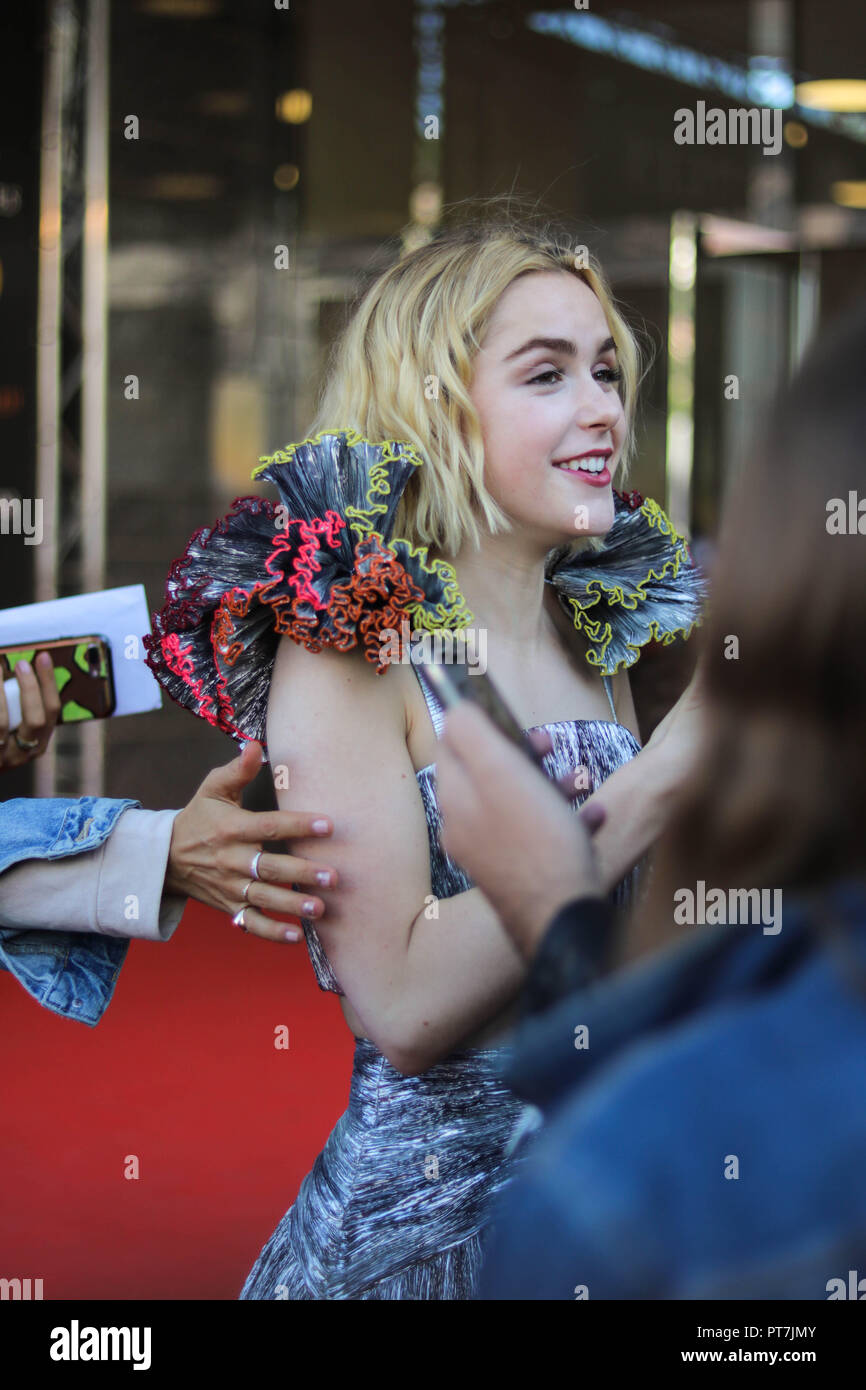 Sitges, Spain. 7th Oct 2018. Kiernan Shipka and Ross Lynch attend ...