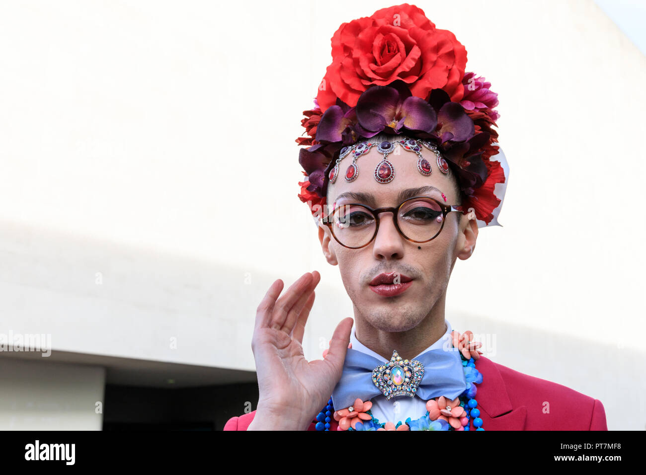 Southbank Centre, London, 7th Oct 2018. Florent Bidois in colourful ...
