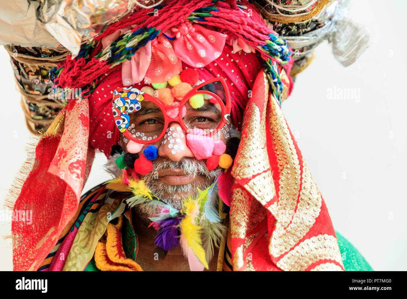 Southbank Centre, London, 7th Oct 2018. Kala Kala, vibrant Sikh man in ...