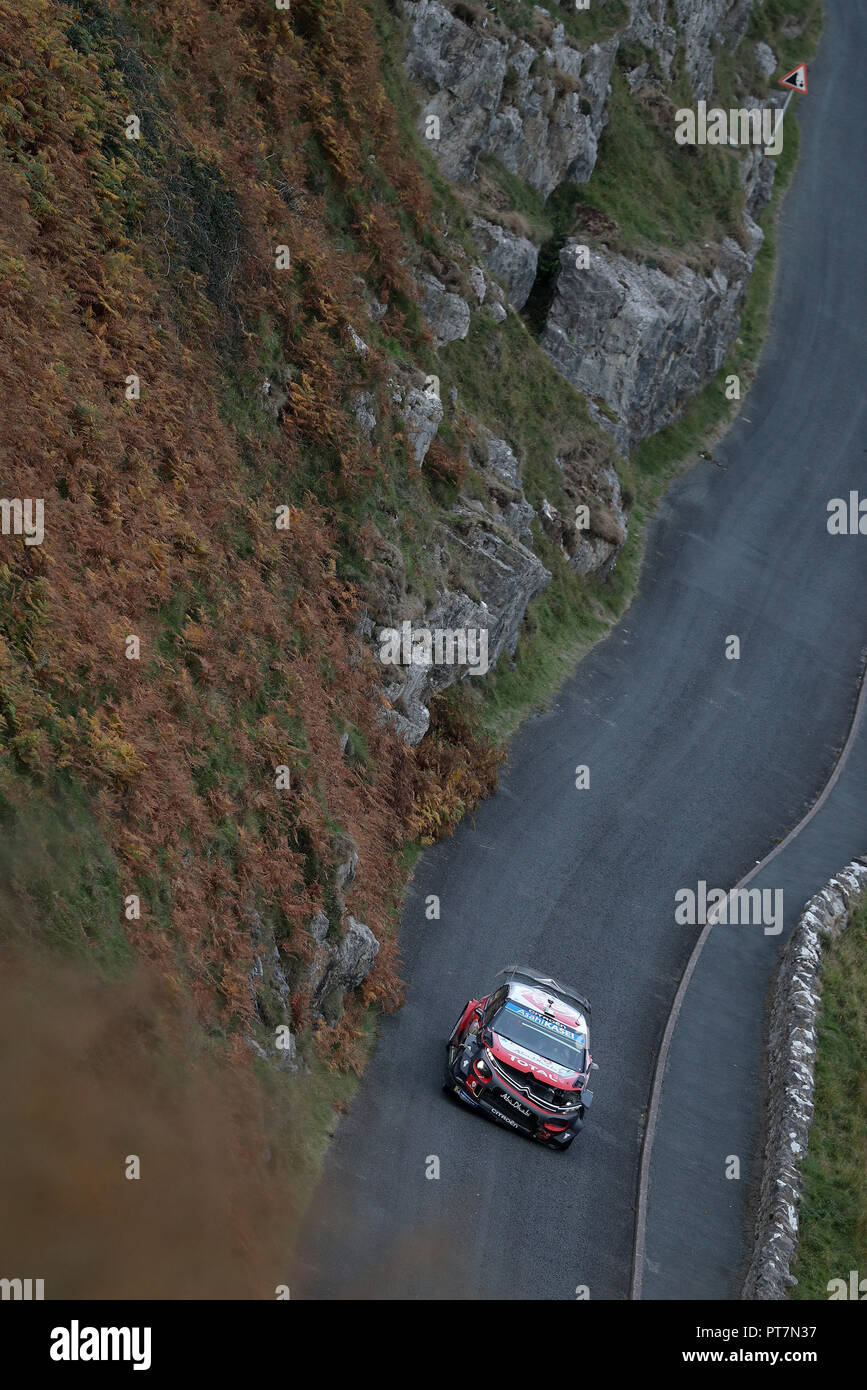 Citroen's Craig Breen on the Great Orme stage during day four of the ...