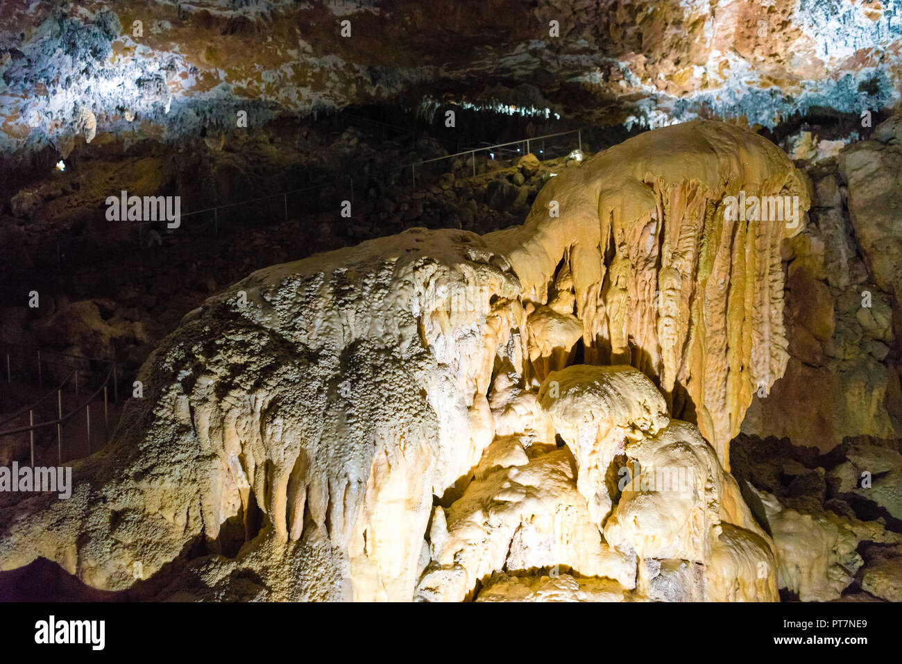 View from South Glory Cave, with limestone chambers, decorations and ...