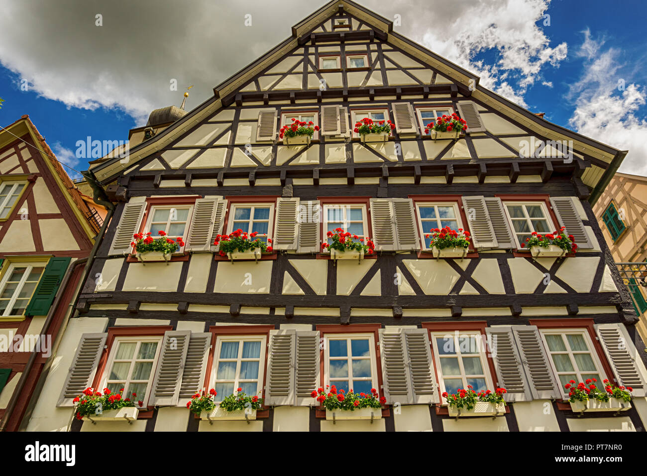 An old house in a small German town,shot from a public place Stock ...