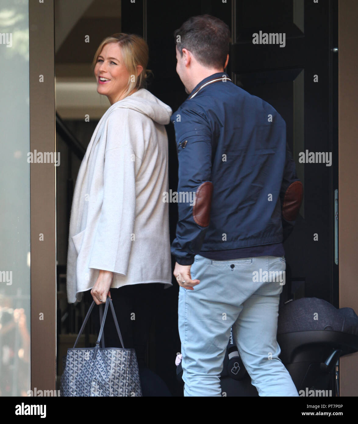 Declan Donnelly and his wife Ali Astall arrive home with their new baby ...