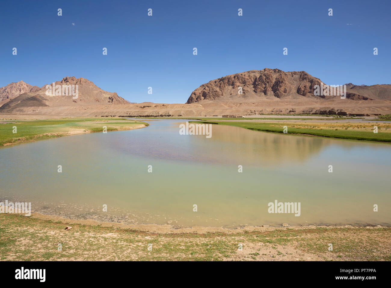 Madyan Valley and the Murghab (Aksu) River flowing through the valley ...