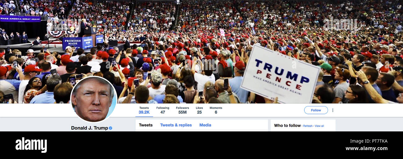 The official twitter page for Donald Trump, the President of the United ...