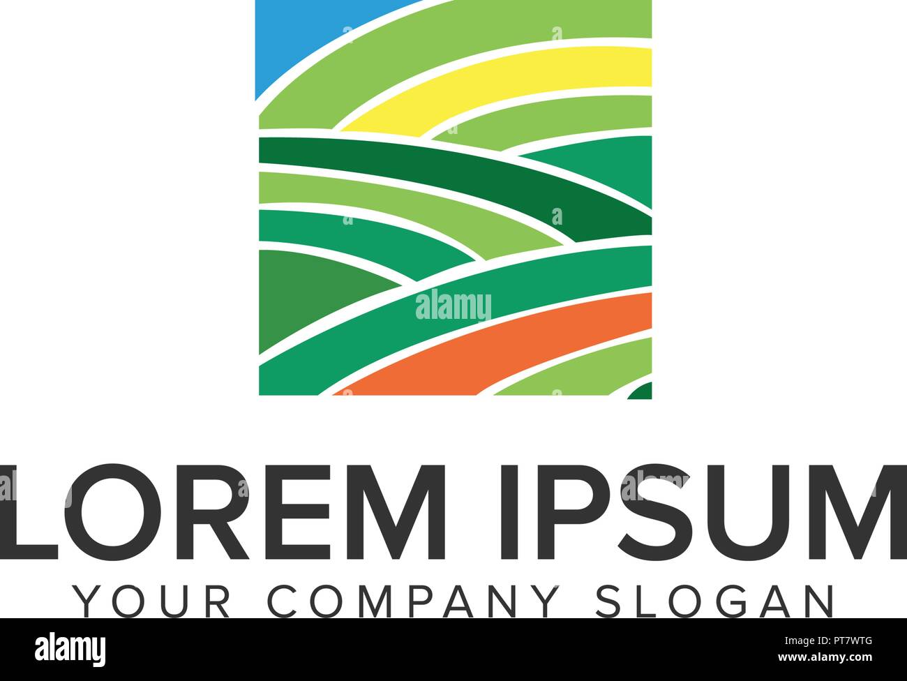 meadow nature Logo design concept template Stock Vector Image & Art - Alamy