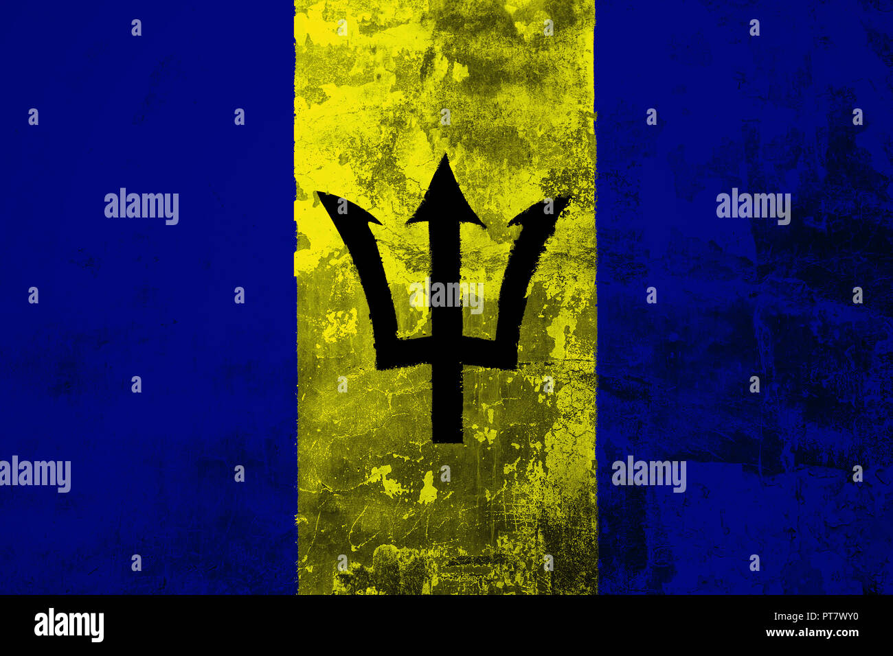 Barbados cracked flag hi-res stock photography and images - Alamy