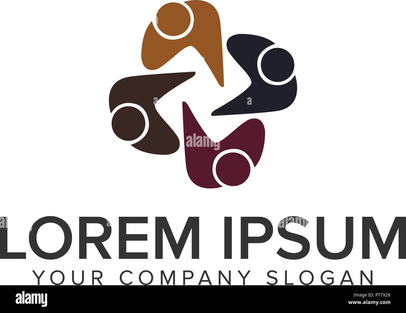 people Business and Consulting logo. teamwork logo design concept ...