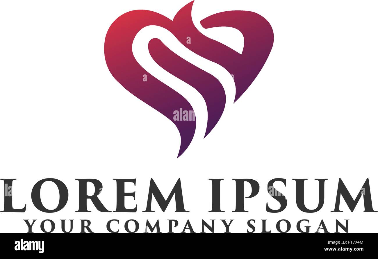 abstract love Logo design concept template Stock Vector Image & Art - Alamy