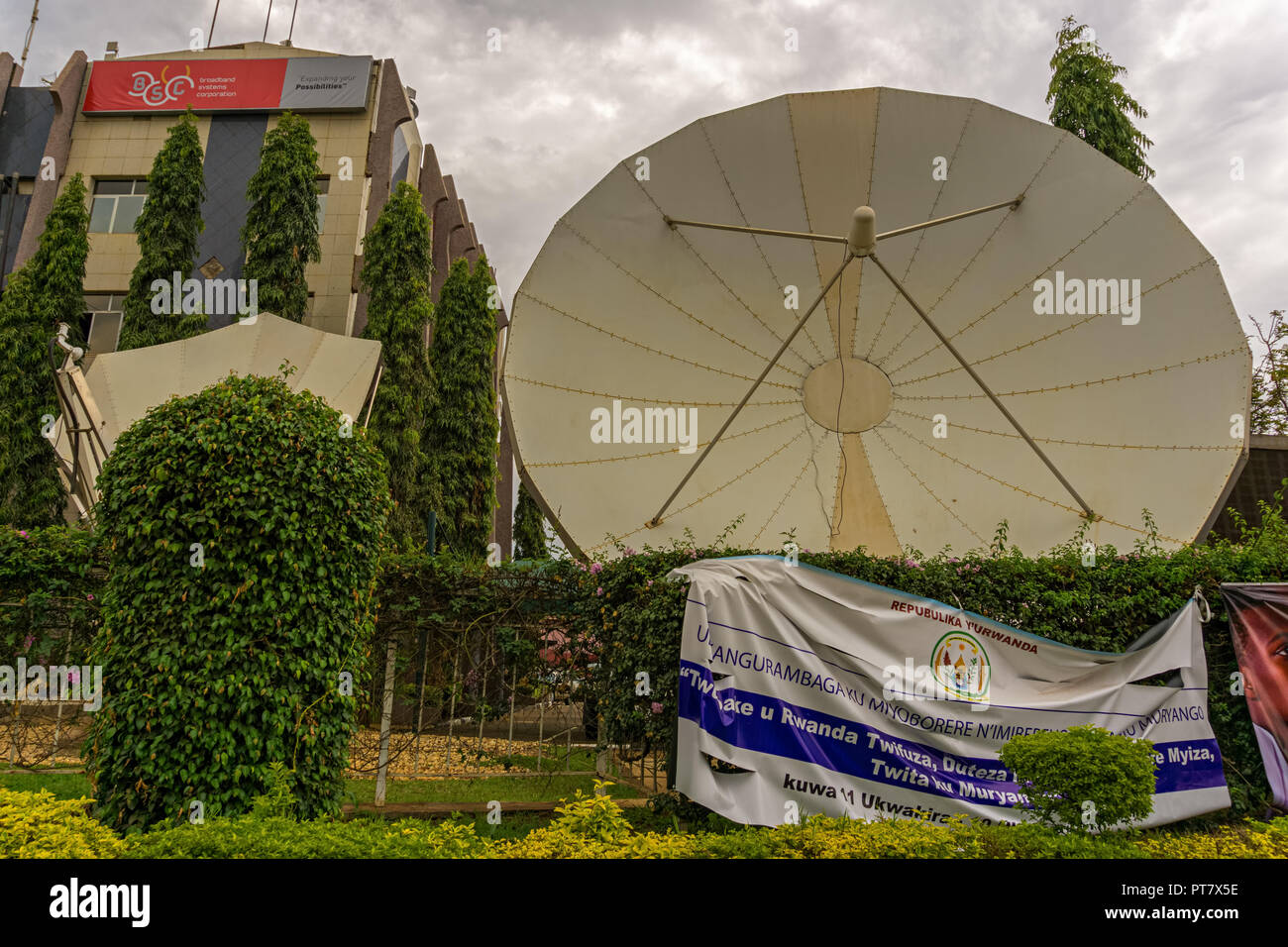 KIGALI,RWANDA - OCTOBER 30,2017: Remera This is the office building of ...