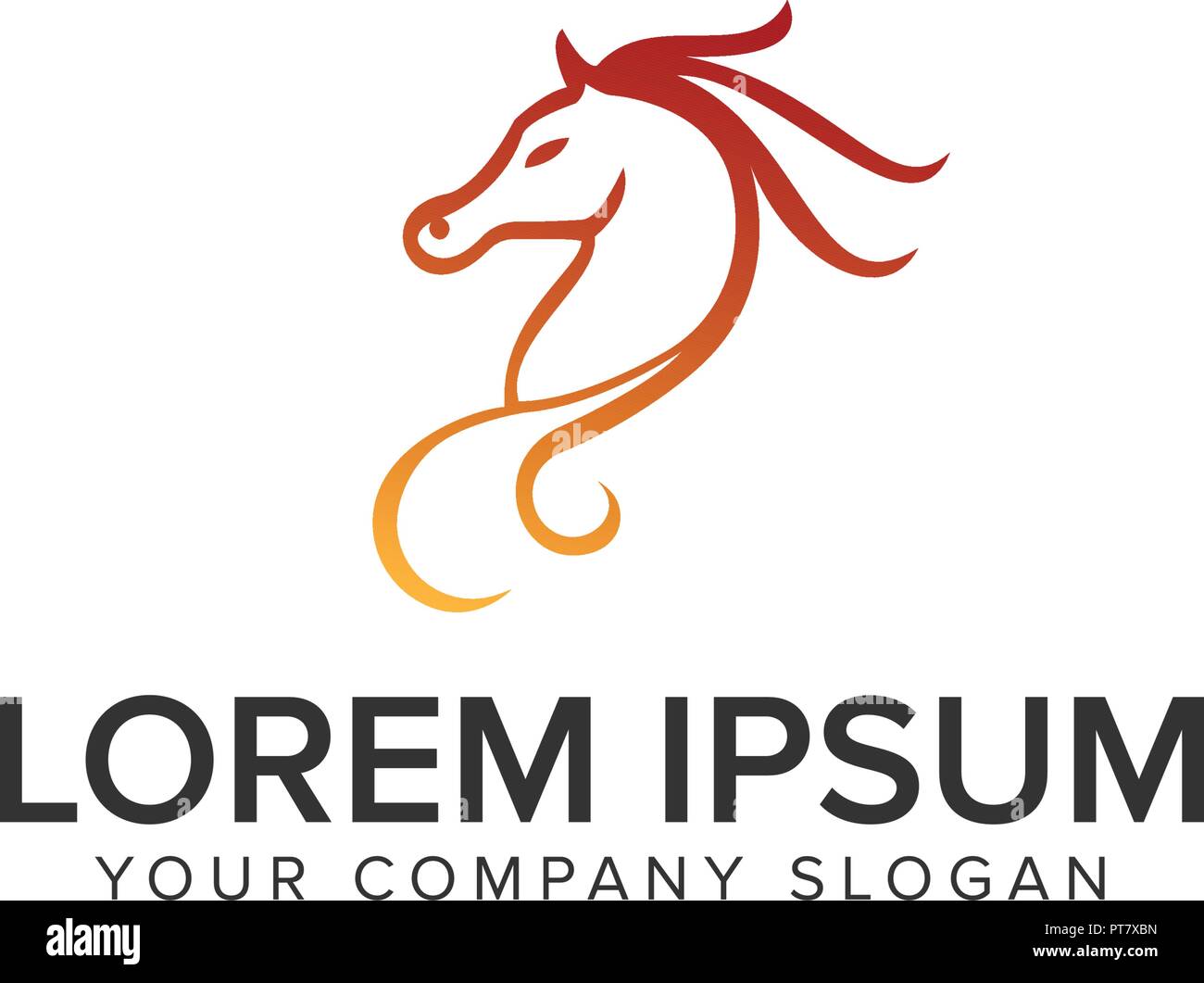 White horse head portrait Stock Vector Images - Alamy