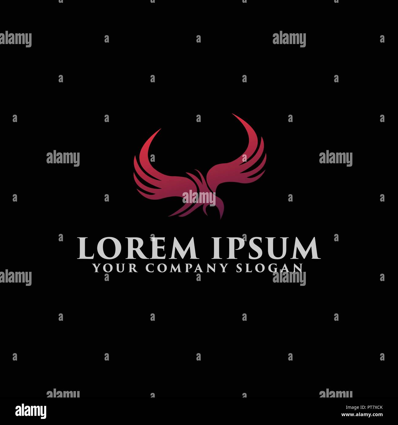 abstract eagle Logo design concept template Stock Vector Image & Art ...