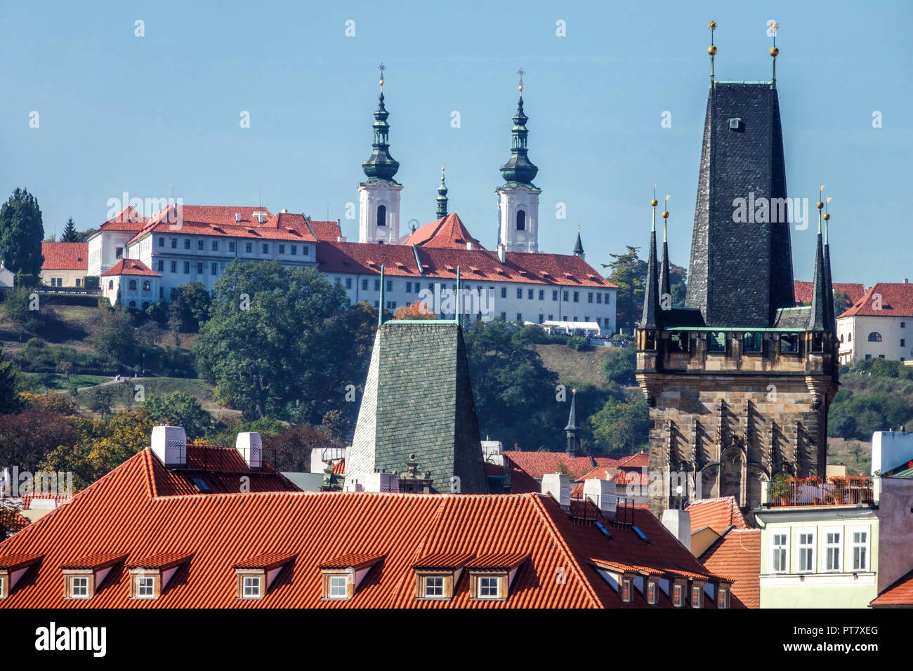 Overview of the Mostecka Tower and Strahov Monastery Prague, Czech ...