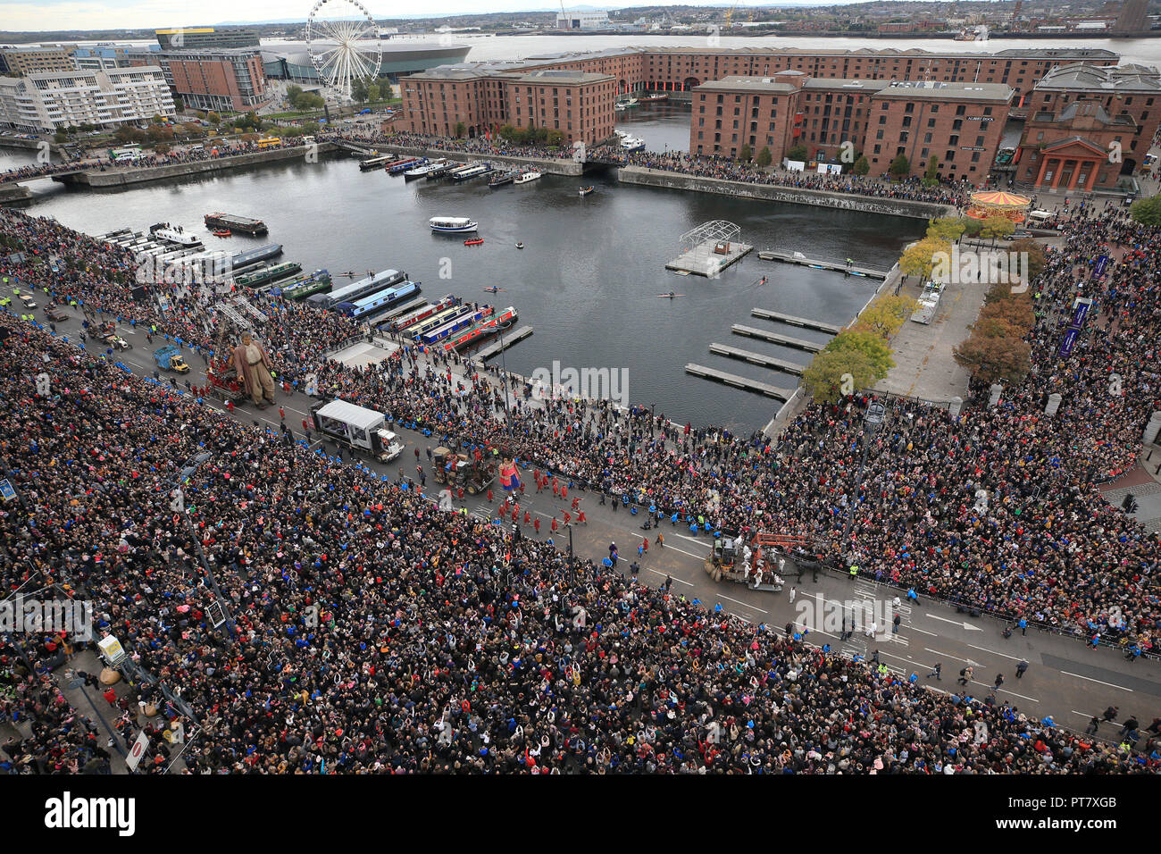 The Royal De Luxe theatre company's 'Giants' street puppets during a ...