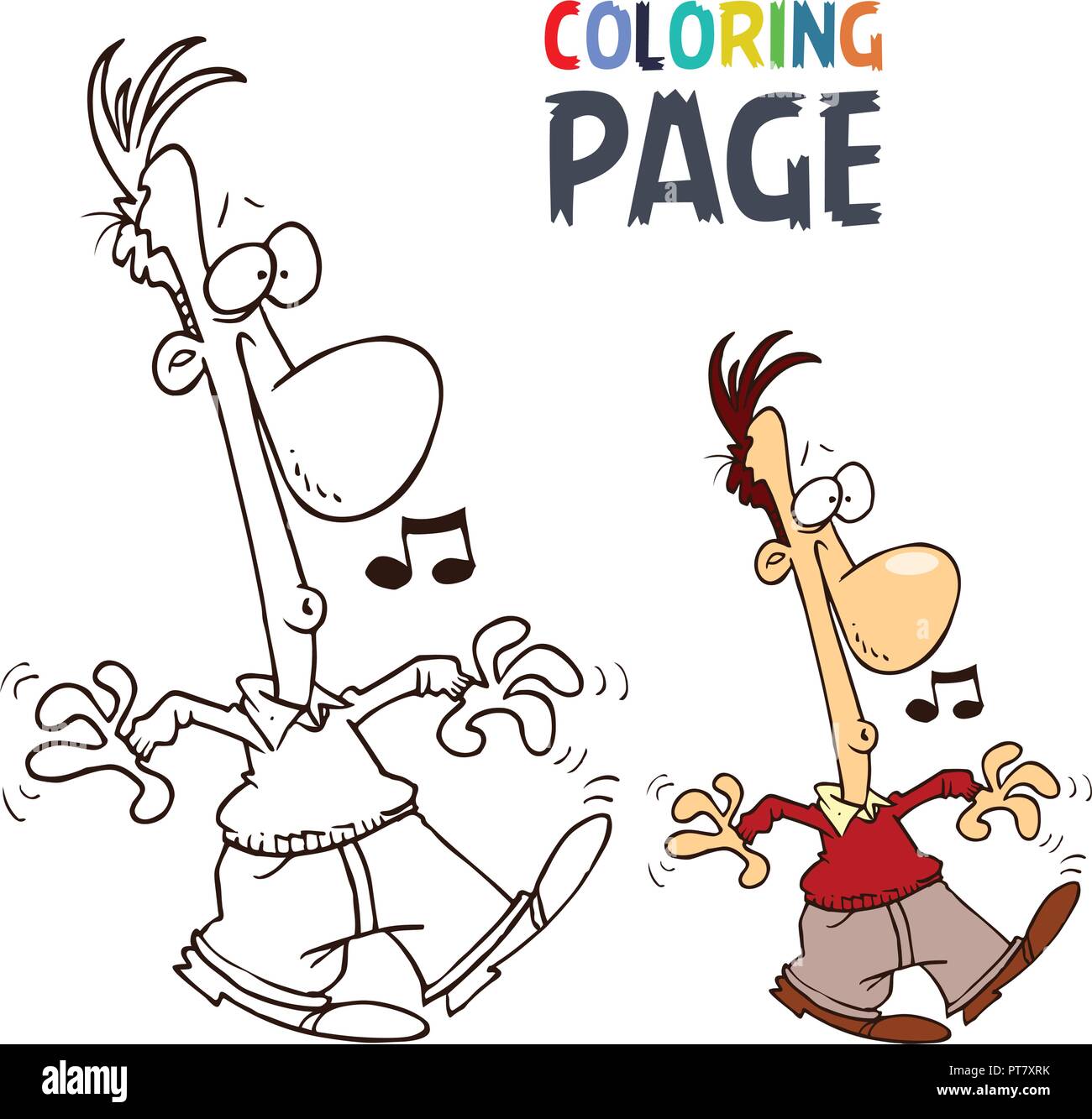 Cartoon illustration boy singing song hi-res stock photography and ...