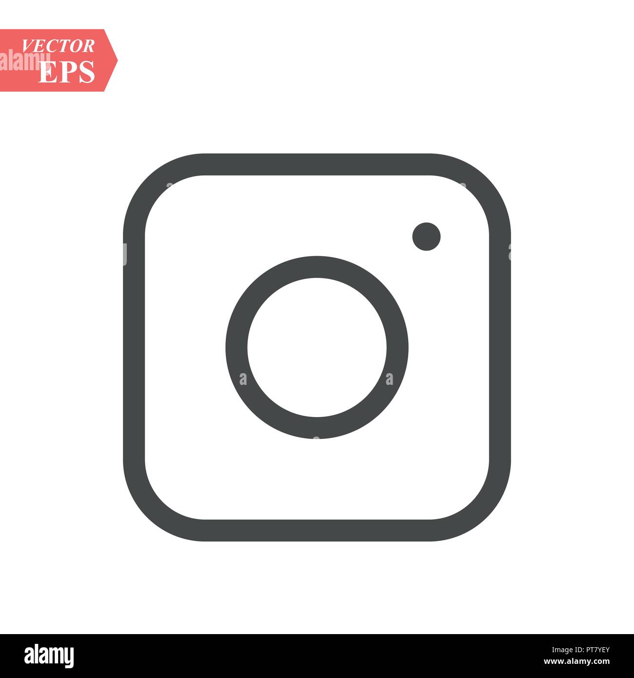Camera icon, flat photo camera vector isolated. Modern simple snapshot ...