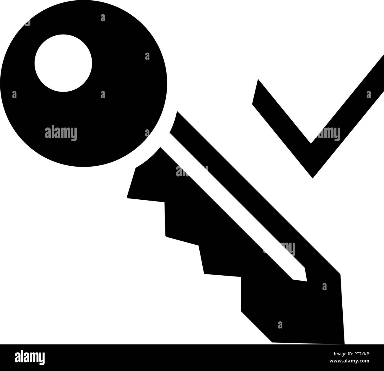 Key and tick icon, can be used for both print and web development ...