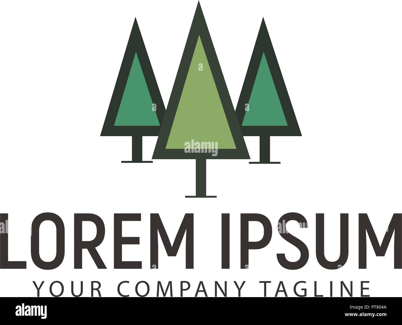 Minimalist Tree Logo design concept template Stock Vector Image & Art ...