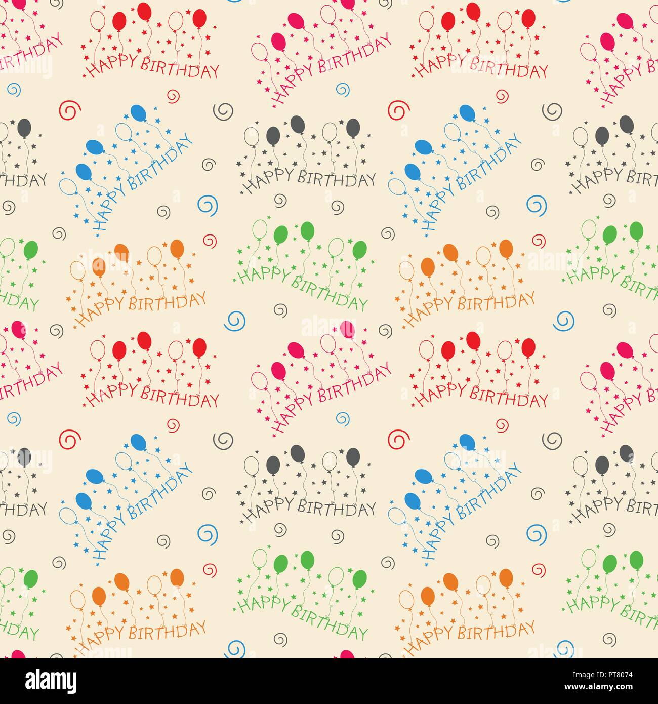 Happy birthday pattern Background Stock Vector Image & Art - Alamy