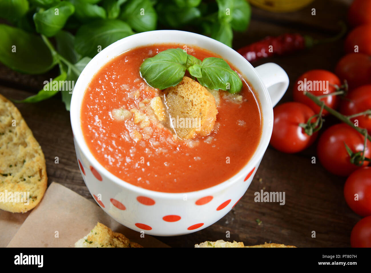 Gazpacho soup - traditional spain soup from andalusia Stock Photo - Alamy