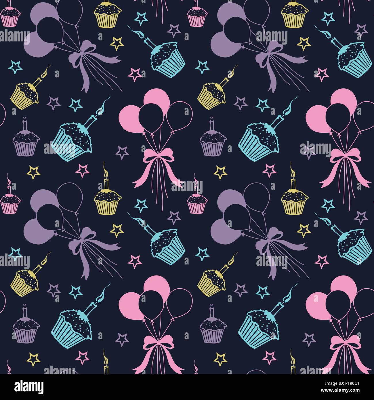 Happy birthday pattern Background Stock Vector Image & Art - Alamy