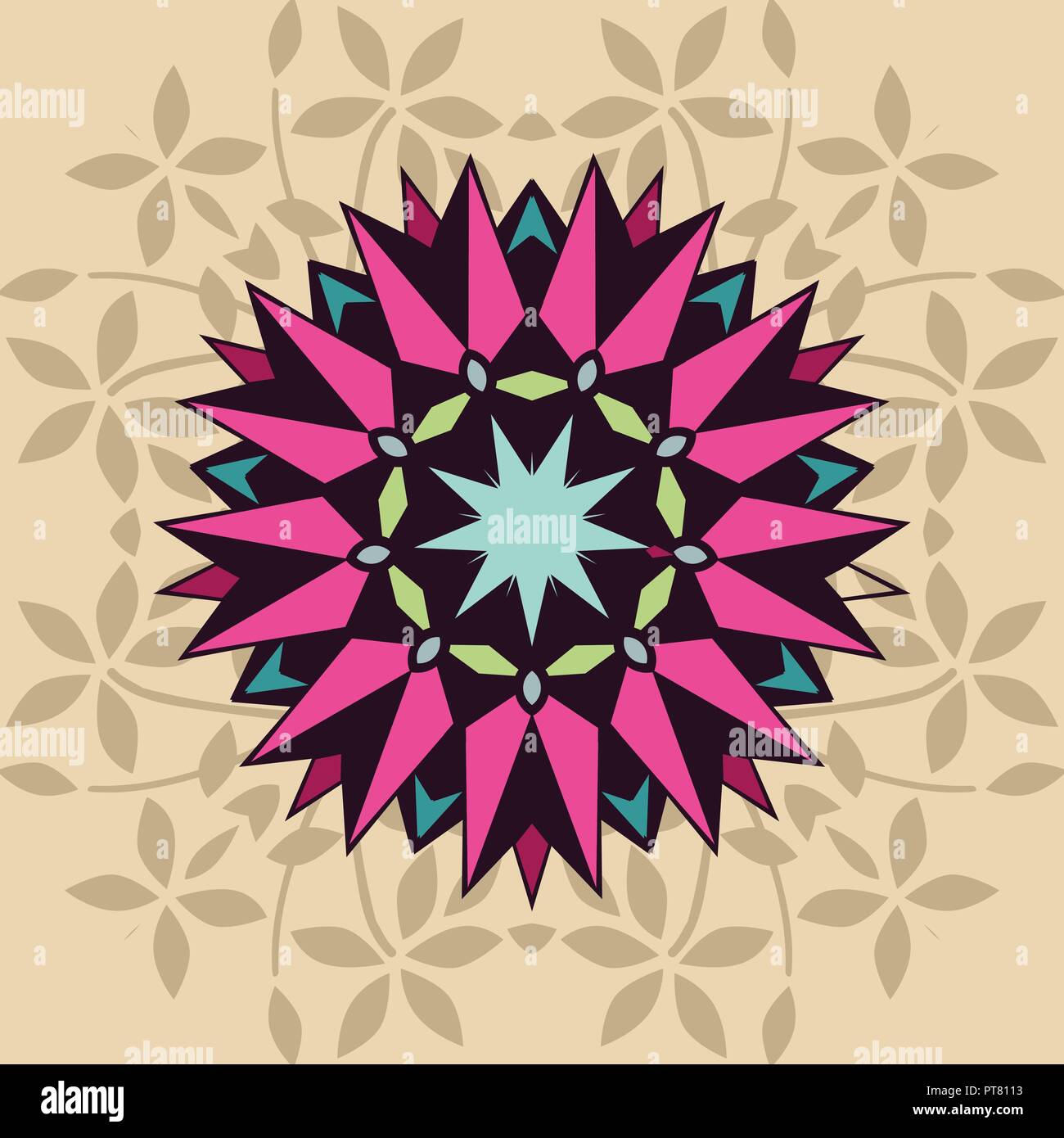 Decorative shape with floral Stock Vector Image & Art - Alamy