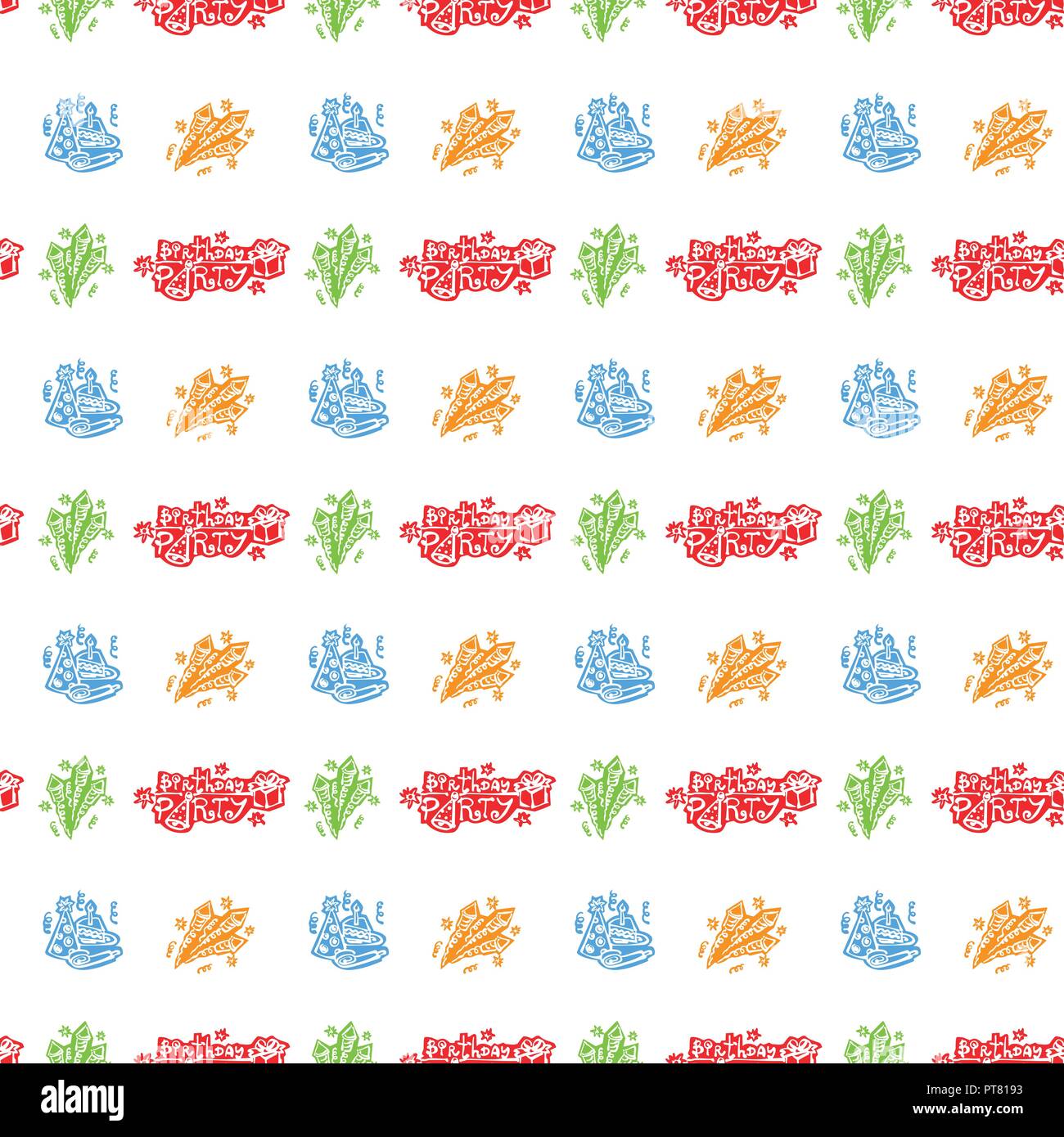 colorful Happy birthday pattern Background Stock Vector Image & Art - Alamy