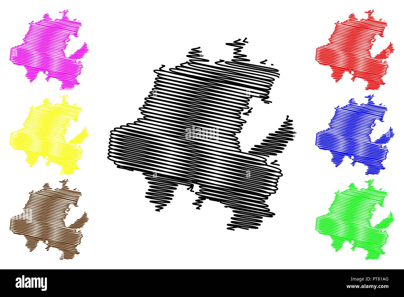 Hidalgo - state (United Mexican States, Mexico, federal republic) map ...