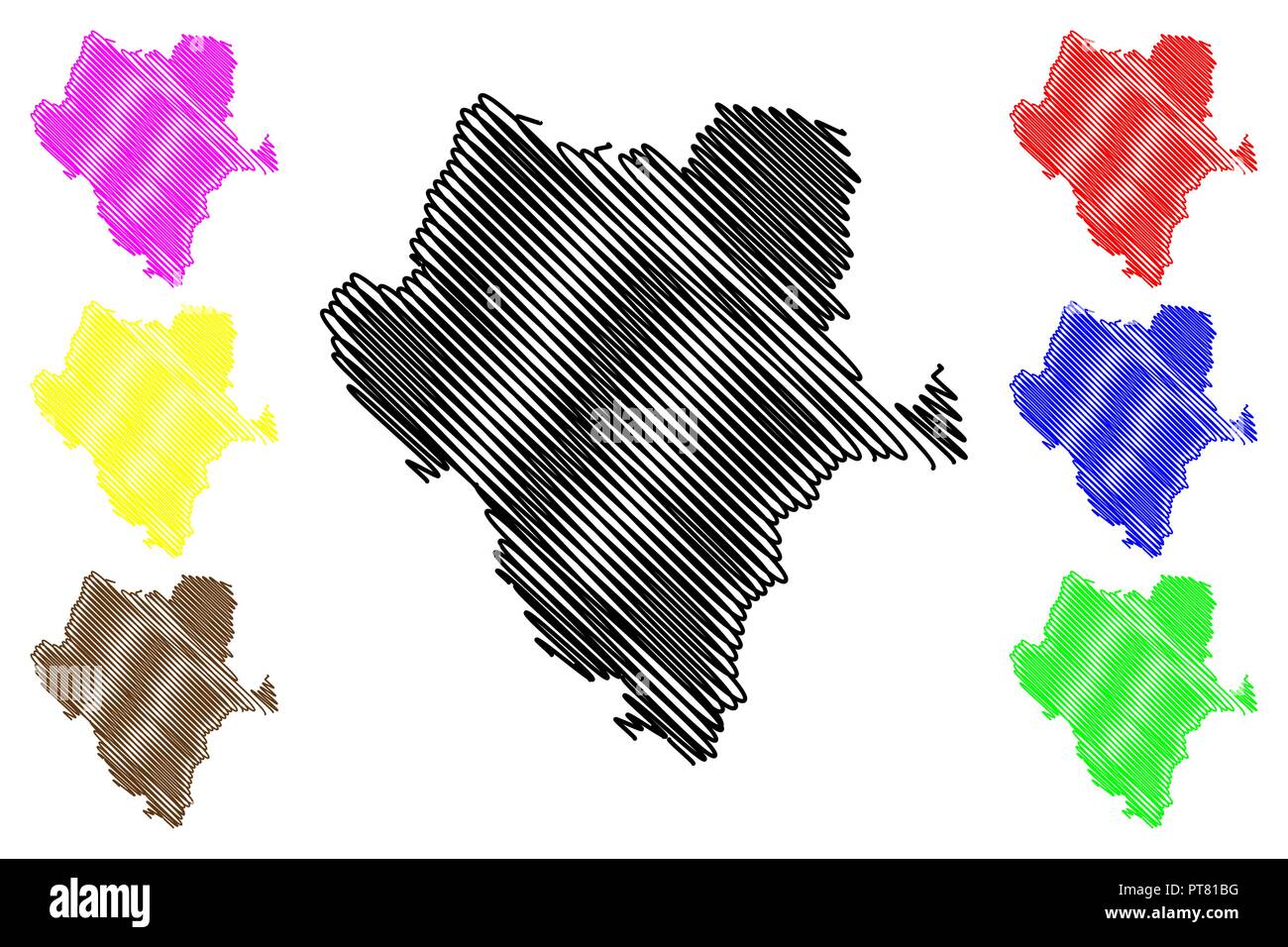 Durango (United Mexican States, Mexico, federal republic) map vector ...