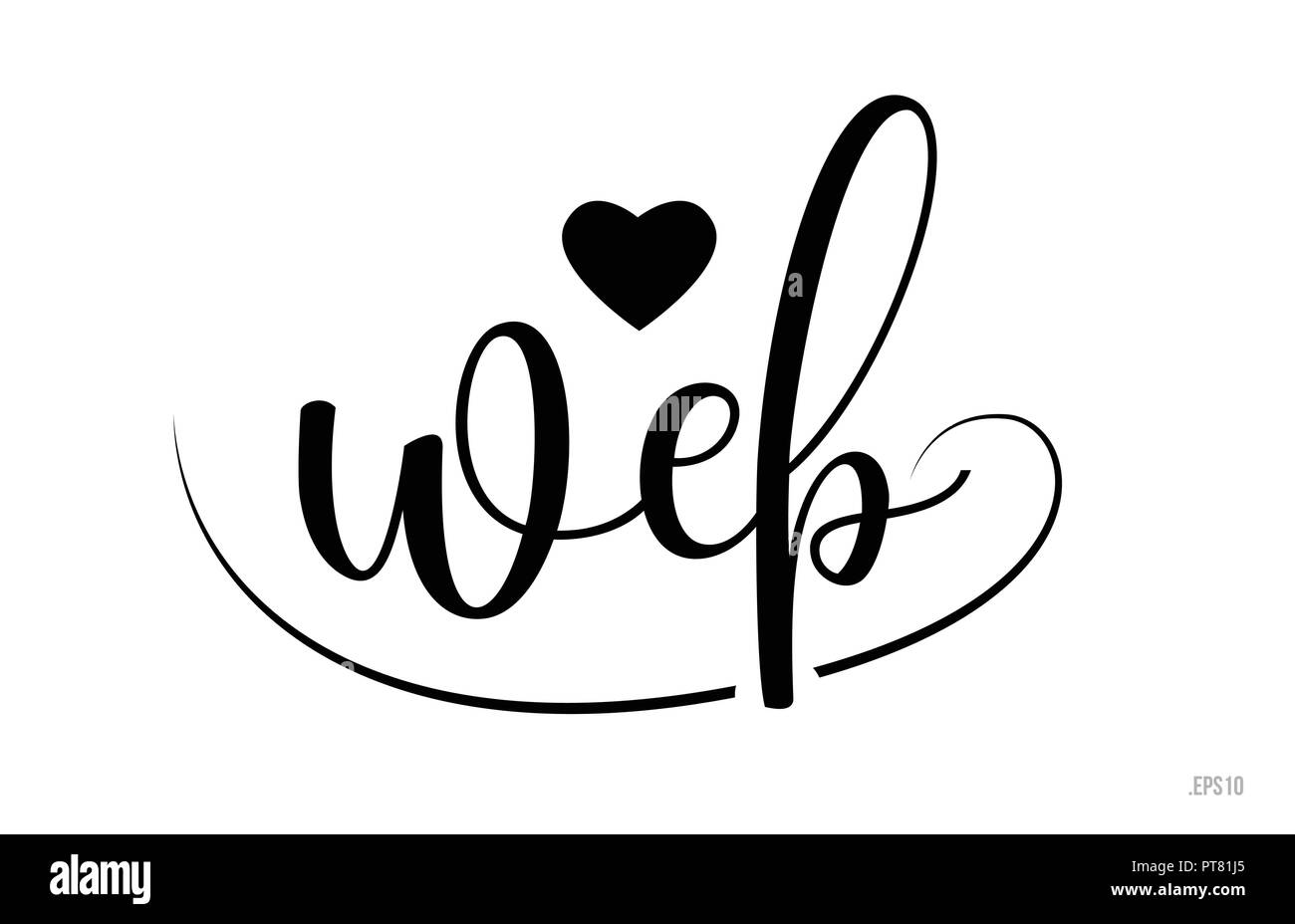 web word text with black and white love heart suitable for card ...