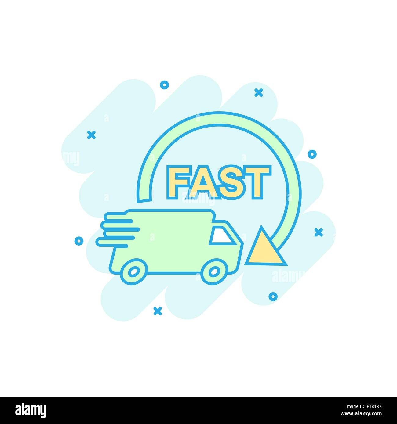 Courier service concept icon Cut Out Stock Images & Pictures - Alamy