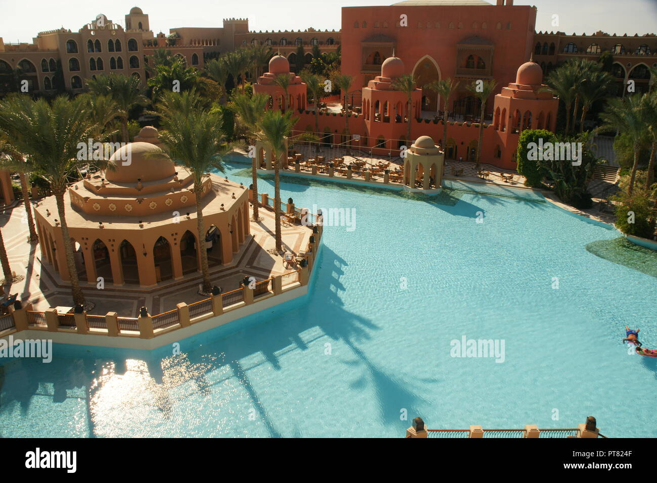 all inclusive hotel with blue swimmingpool and bar into the pool great ...