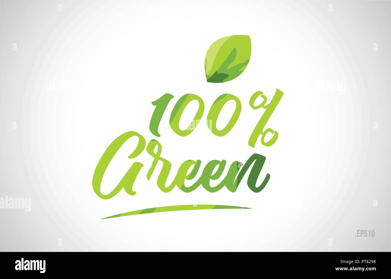 100% green green leaf word on white background suitable for card icon ...