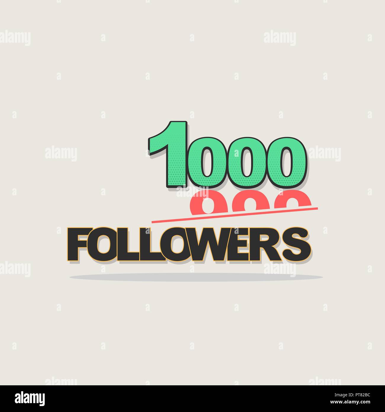 Follower banner comic text pop art design Stock Vector Image & Art - Alamy