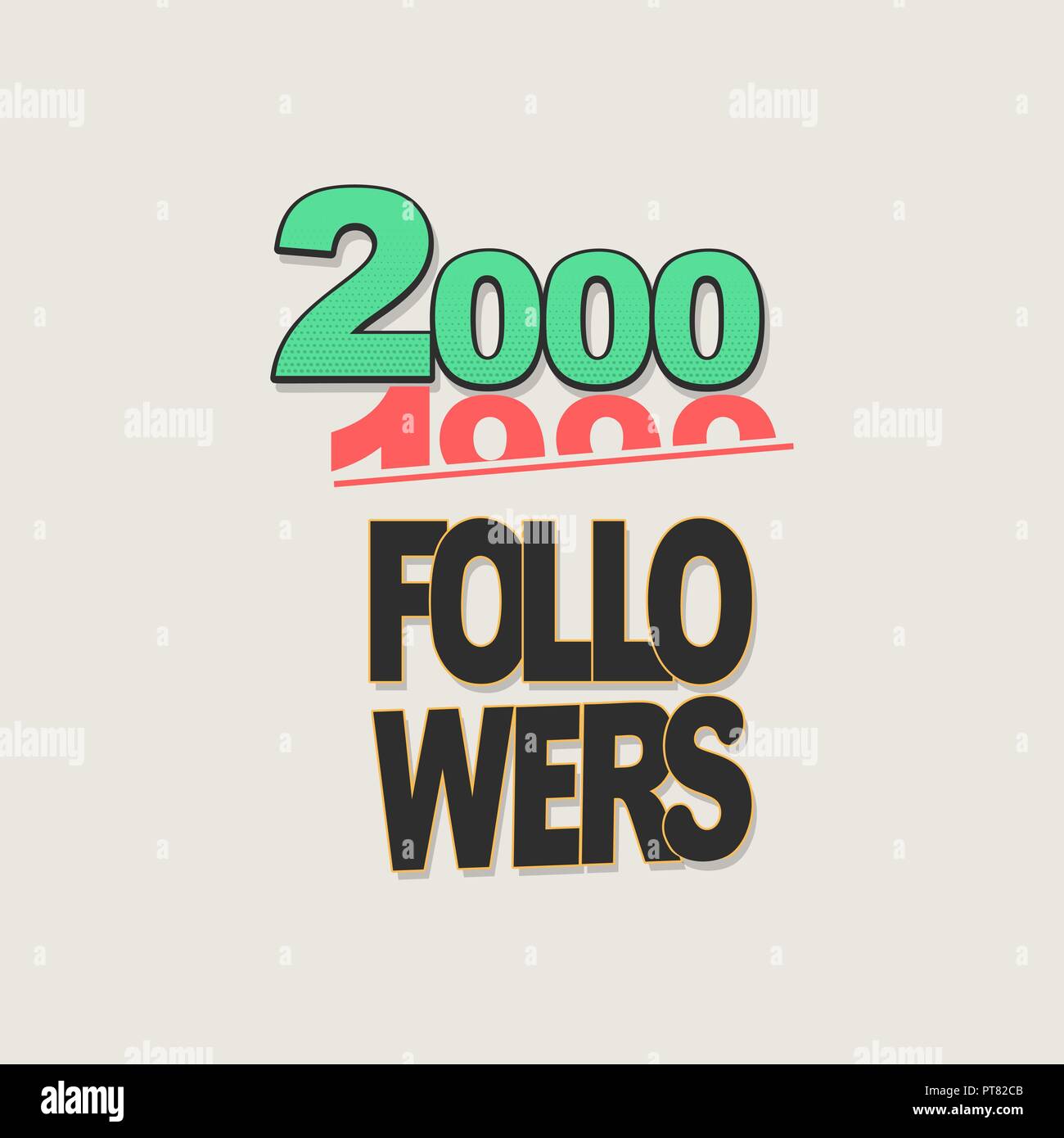 Follower banner comic text pop art design Stock Vector Image & Art - Alamy
