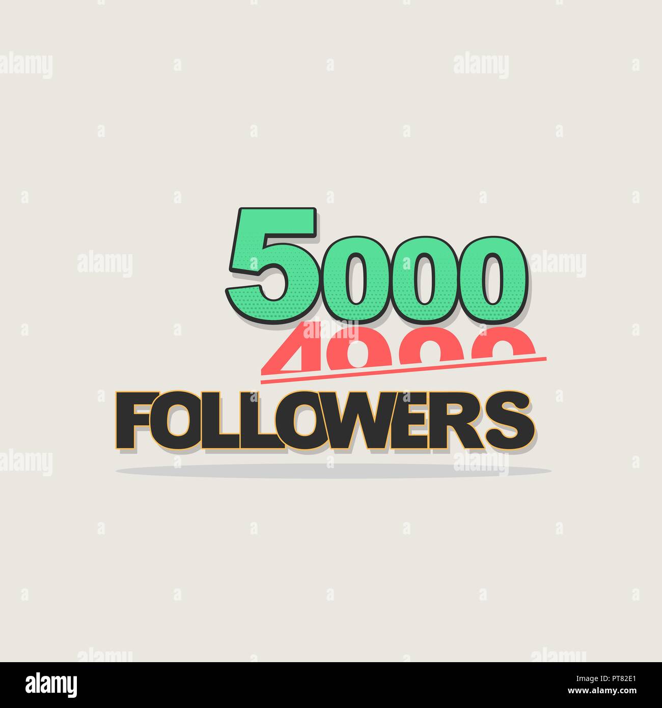 Follower banner comic text pop art design Stock Vector Image & Art - Alamy