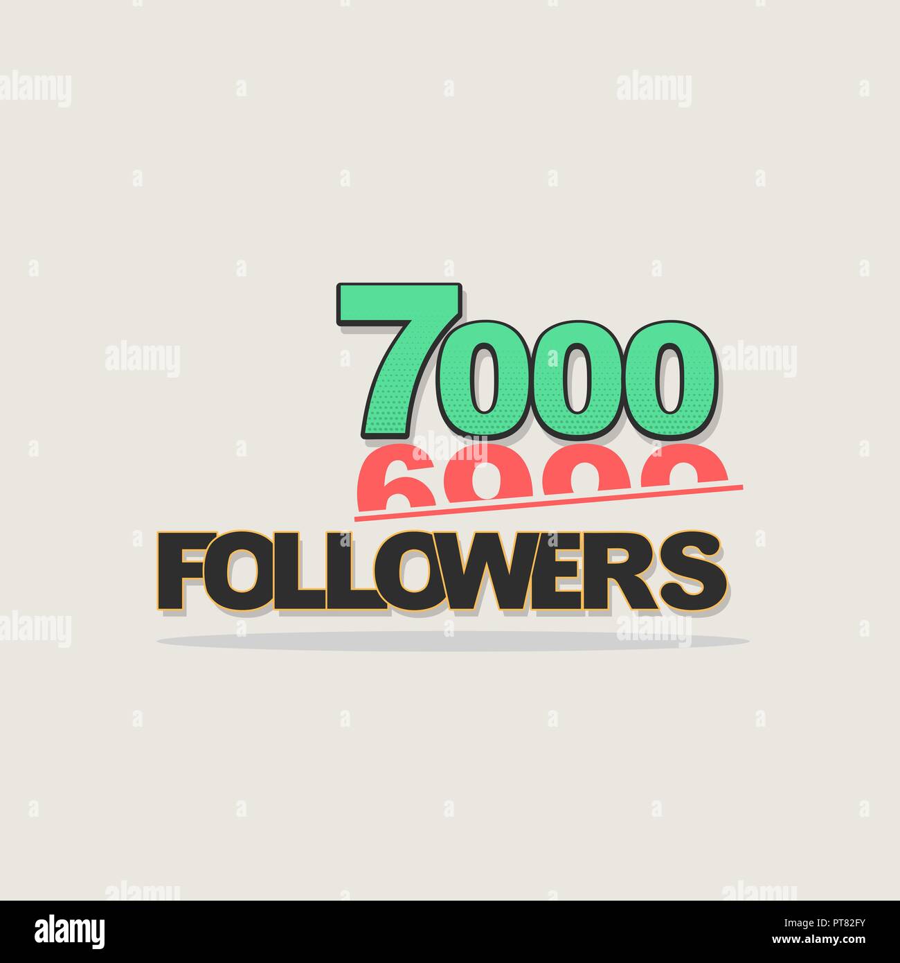 Follower banner comic text pop art design Stock Vector Image & Art - Alamy