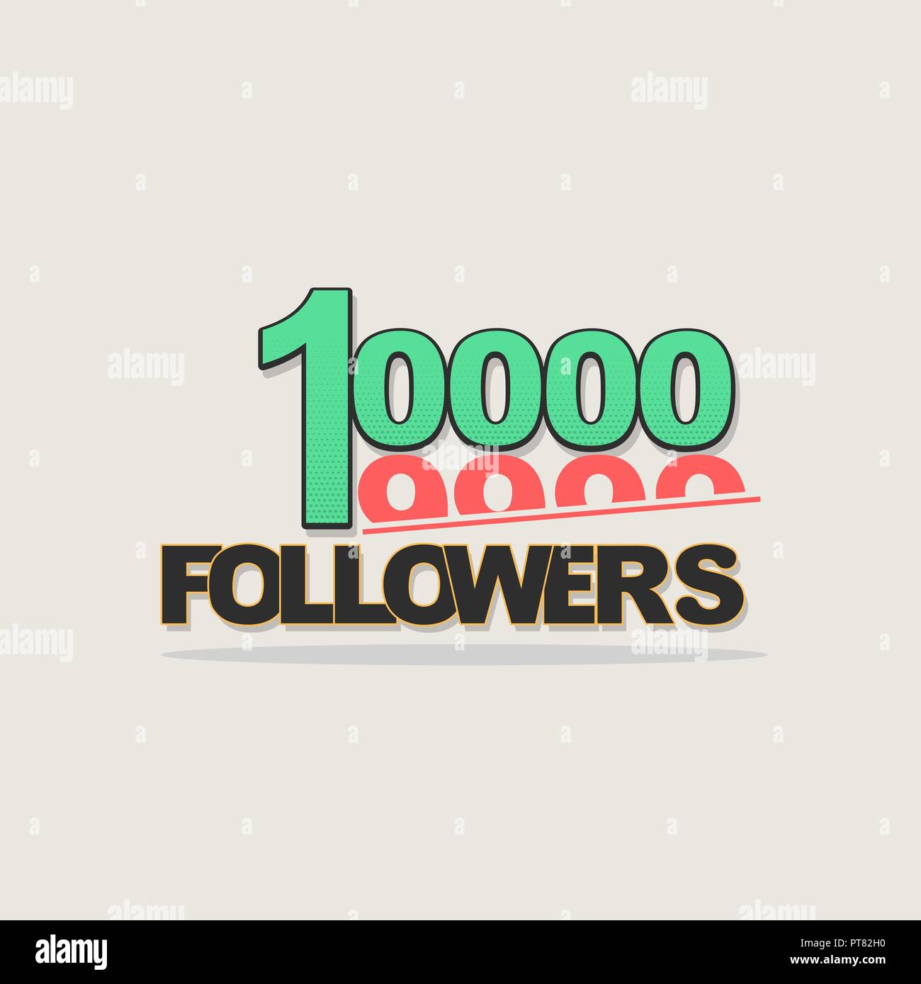 Follower banner comic text pop art design Stock Vector Image & Art - Alamy