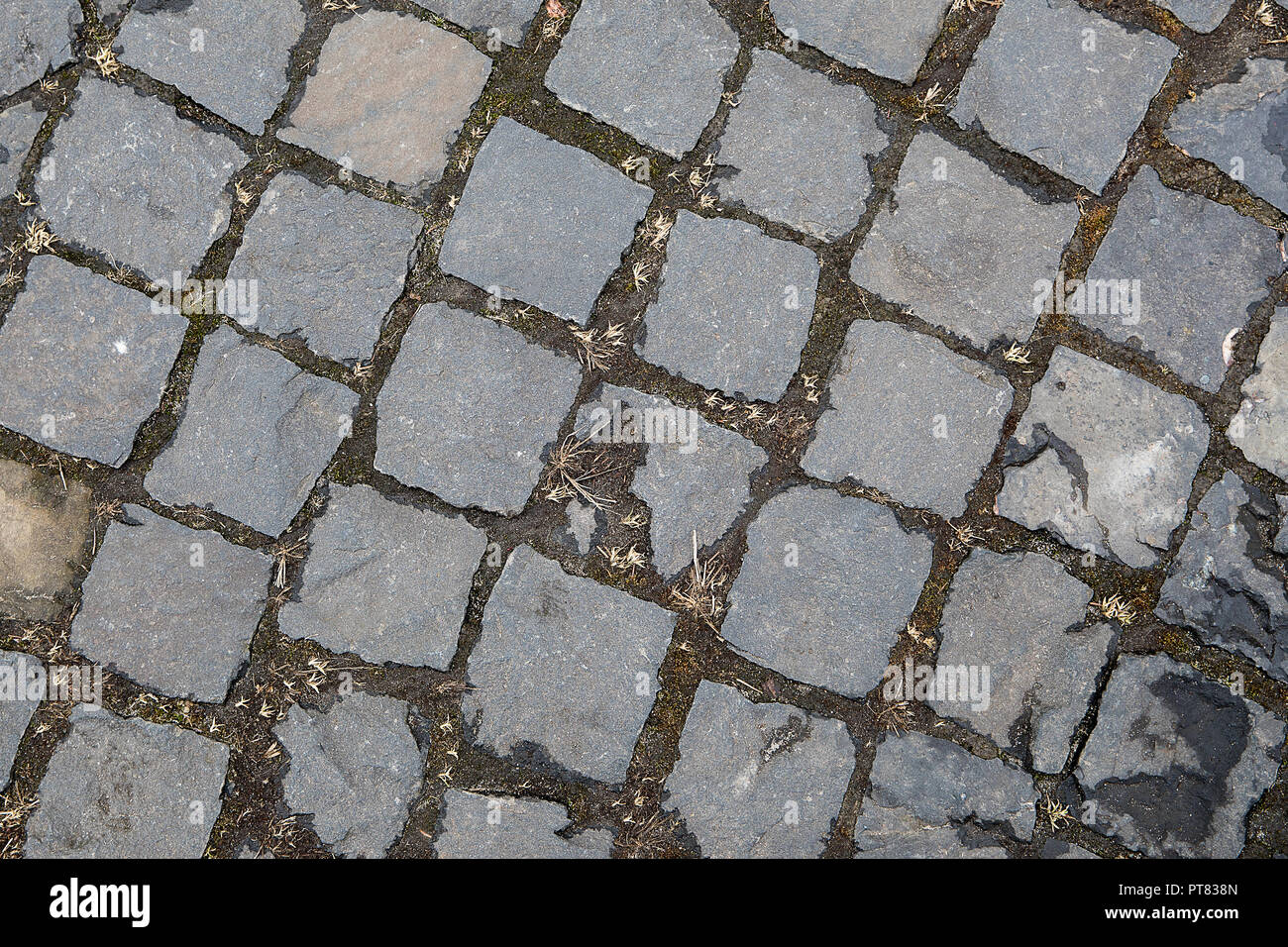 Pavement stone sidewalk footpath background or texture Stock Photo - Alamy