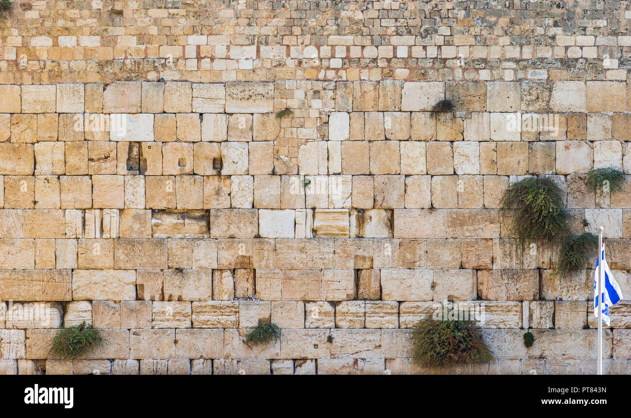 Texture of the Wailing Wall aka. Western Wall Stock Photo - Alamy