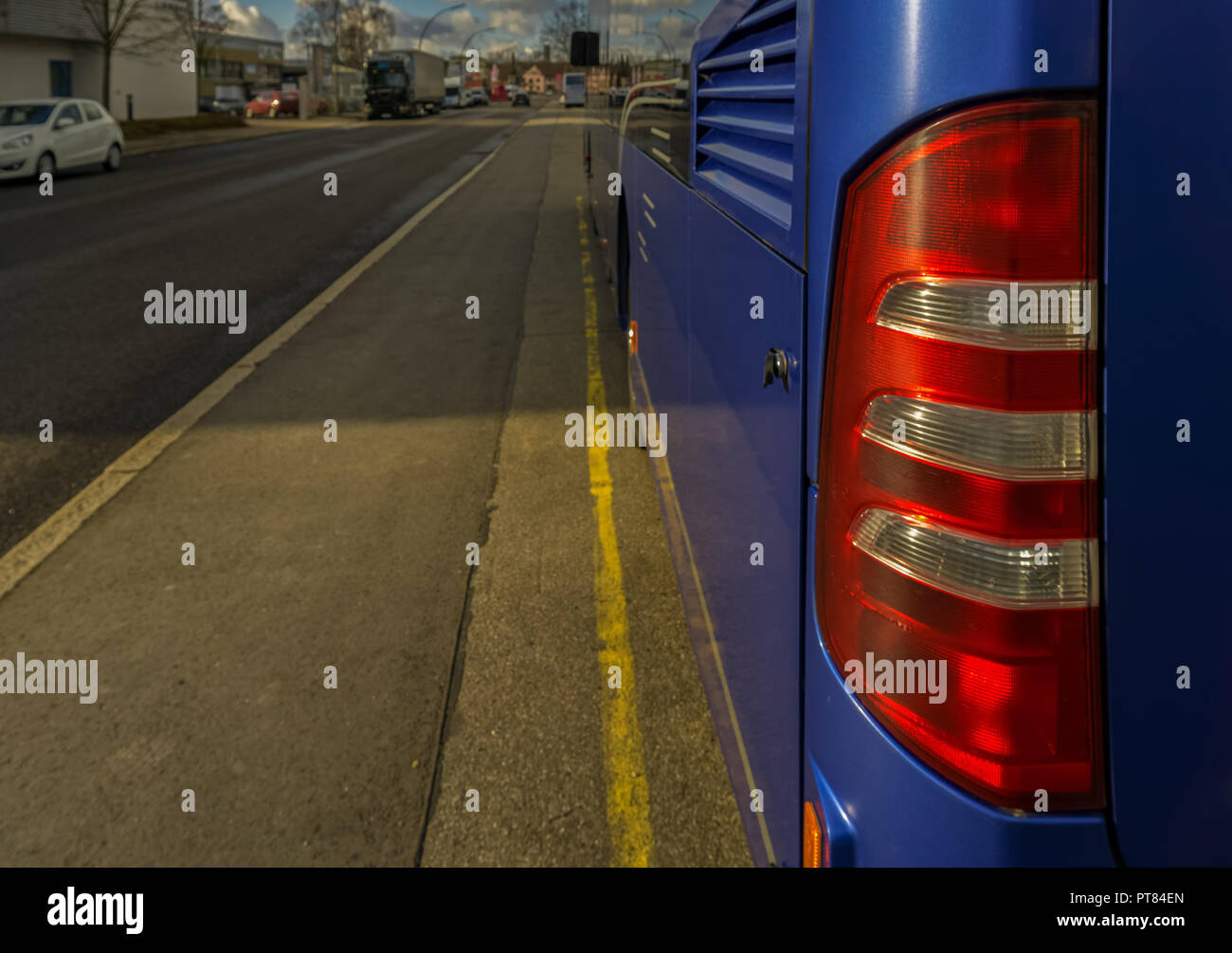 The back light of a bus Stock Photo - Alamy