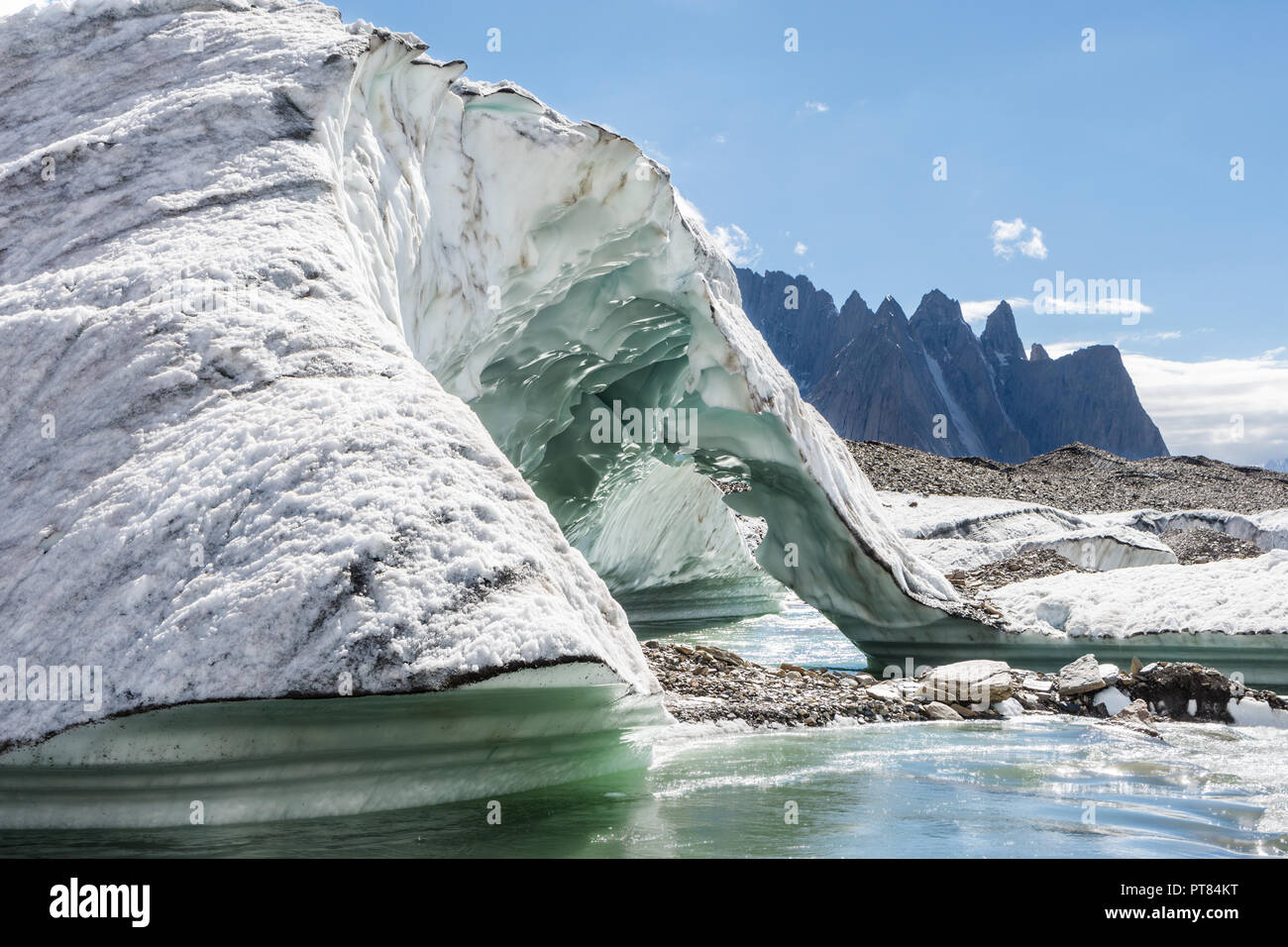 Ice mounds in Concordia, Baltoro glacier, Karakoram, Pakistan Stock ...