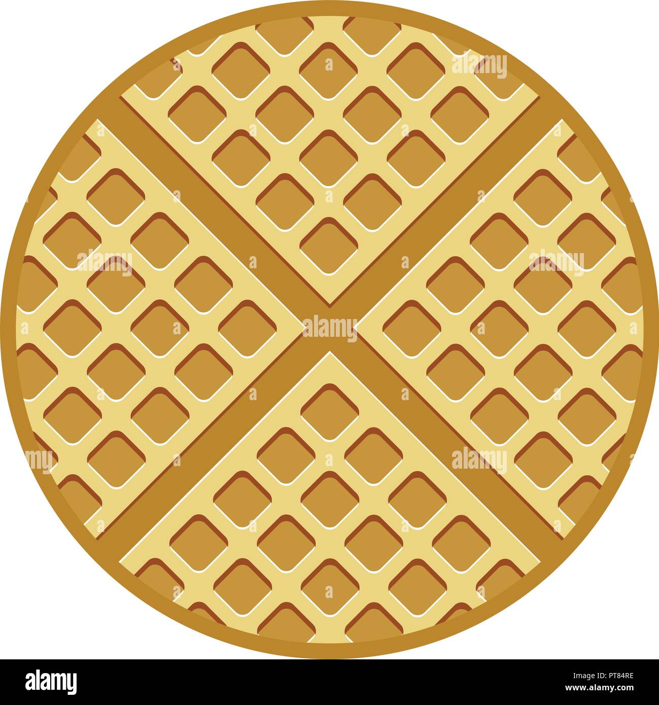 vector breakfast waffle isolated on white background. belgium round ...