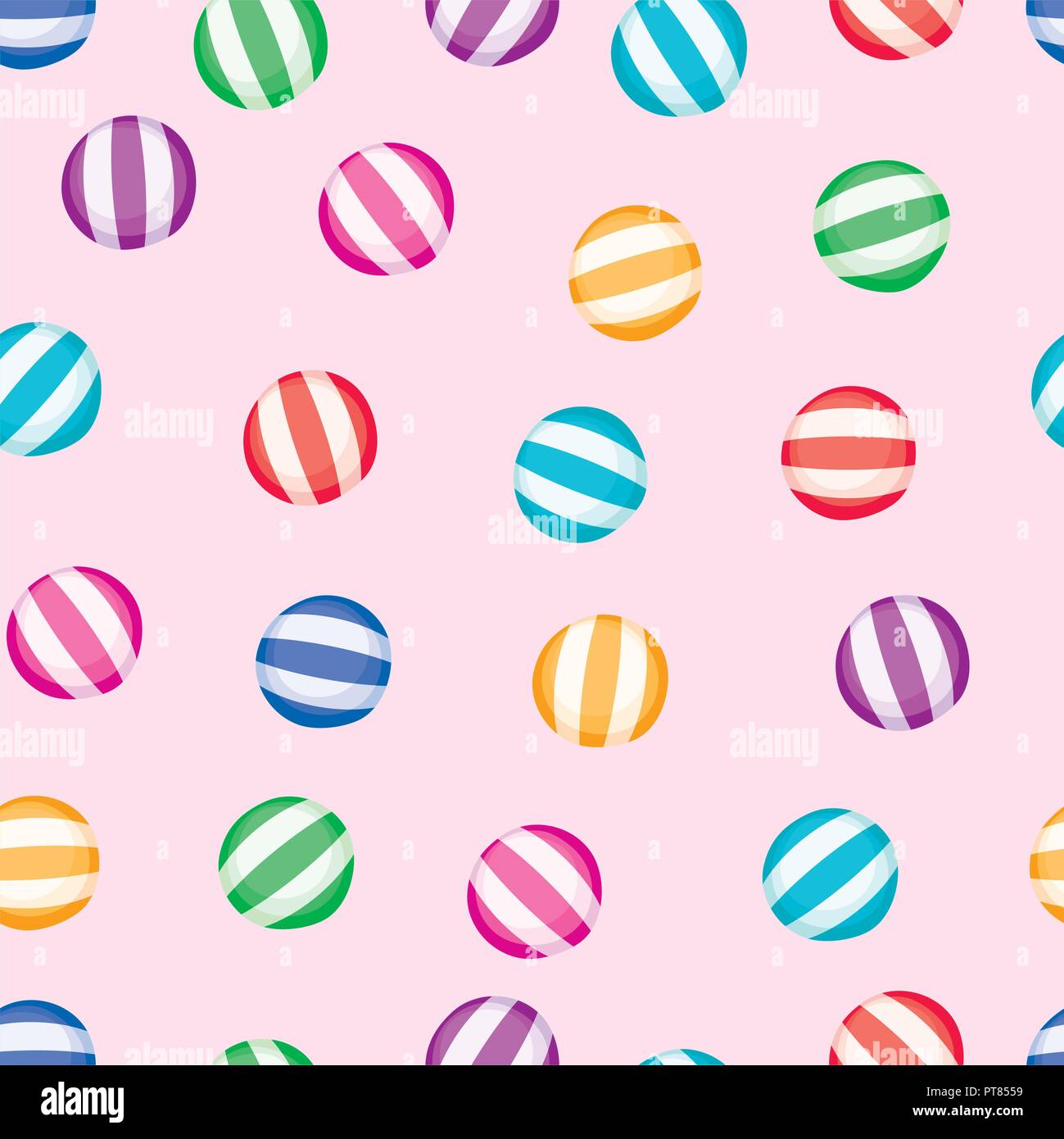 vector seamless candy background pattern. colorful candies with stripes ...