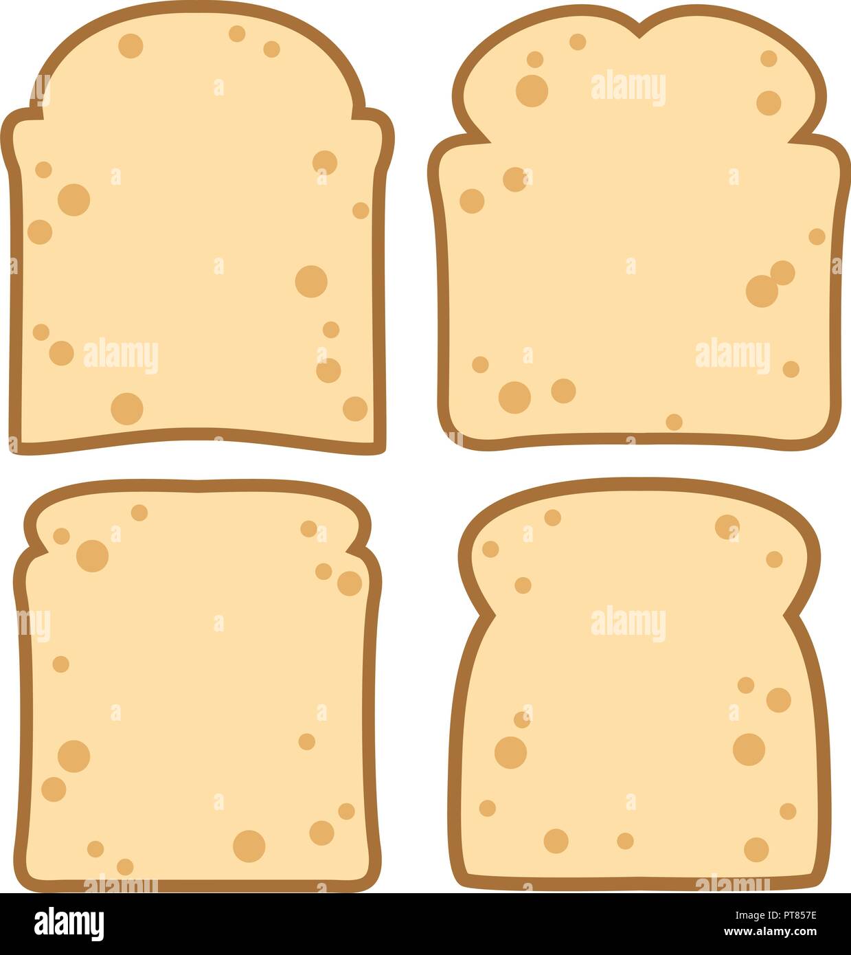 Snack food toasted slices Stock Vector Images - Alamy