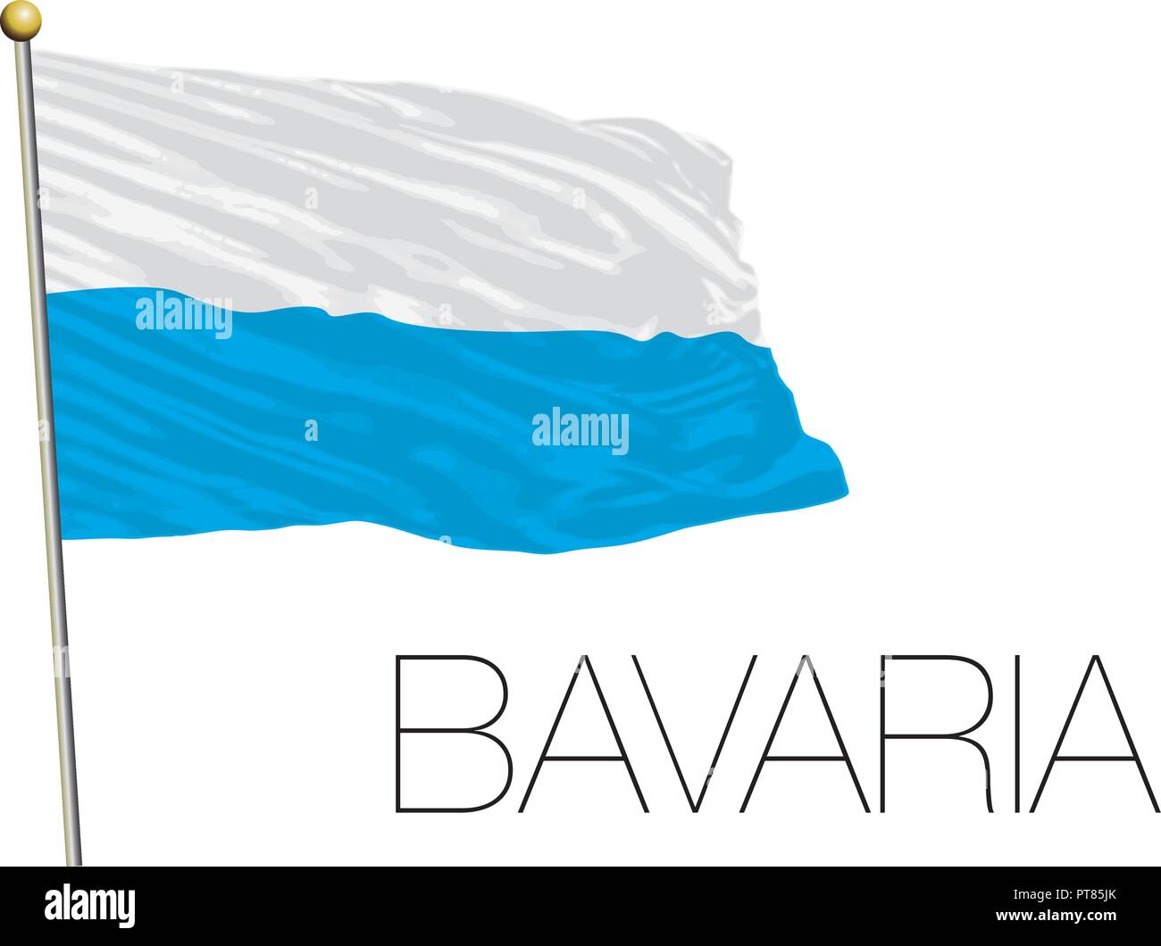 Bavaria, Bayern regional and lander flag, Germany, vector illustration ...