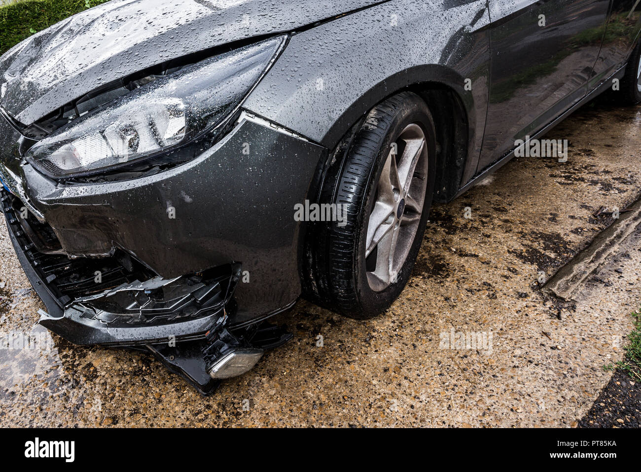 Car Crash and Car Damage. Close up Details Stock Photo - Alamy