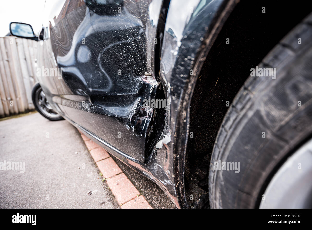 Car Crash and Car Damage. Close up Details Stock Photo - Alamy