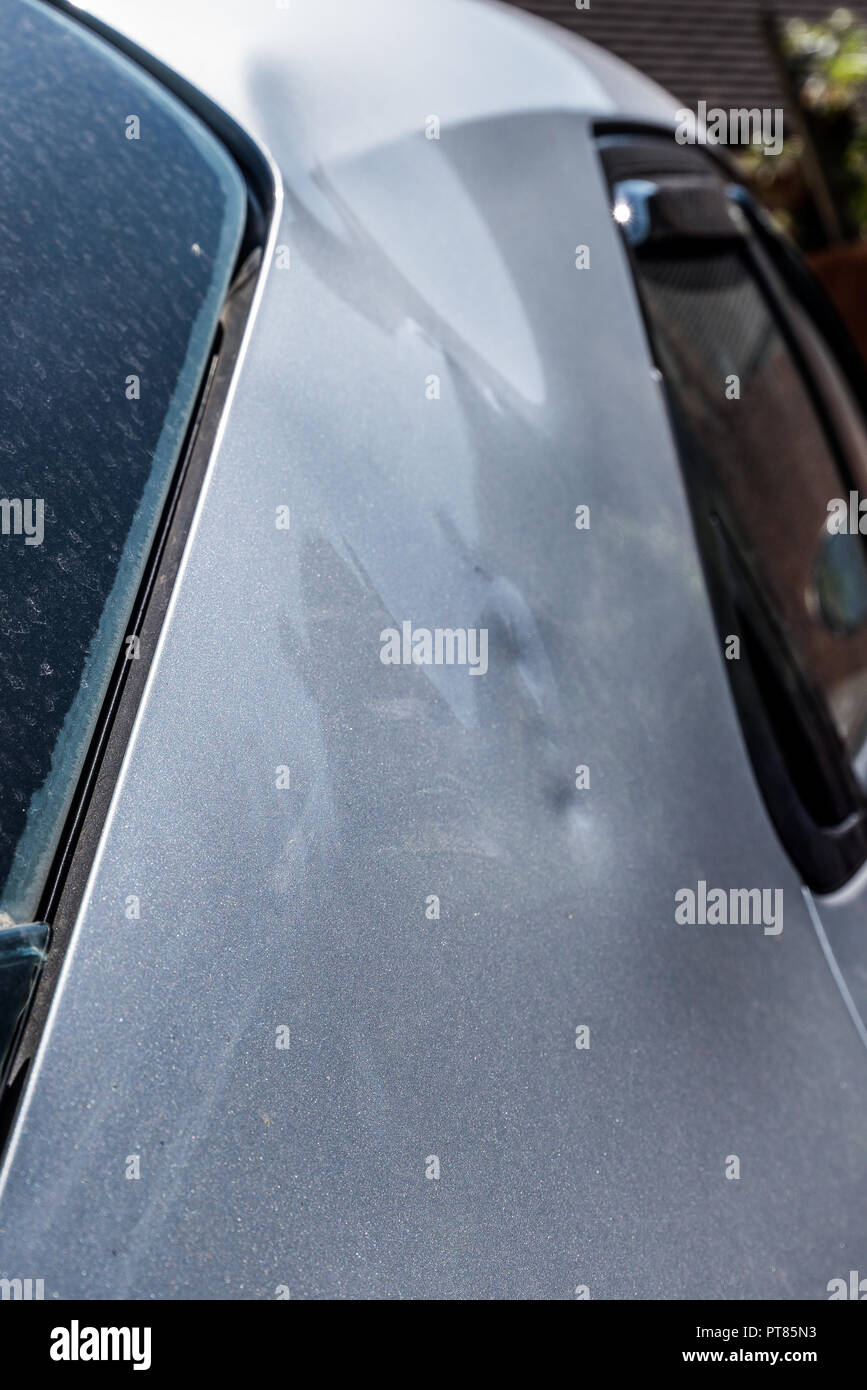 Car Crash and Car Damage. Close up Details Stock Photo - Alamy